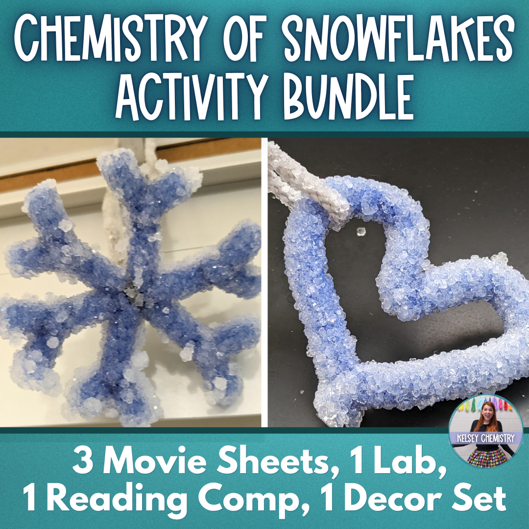 Chemistry Christmas Science of Snowflakes Winter Activities Intermolec ...